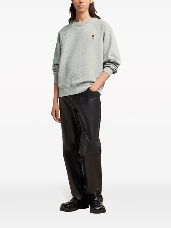 AMI Paris De Coeur Organic-cotton Sweatshirt
