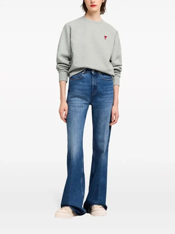 AMI Paris De Coeur Organic-cotton Sweatshirt