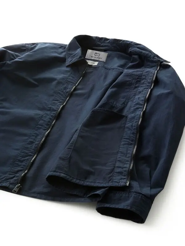 Woolrich Gabardine-weave Shirt Jacket - Blue