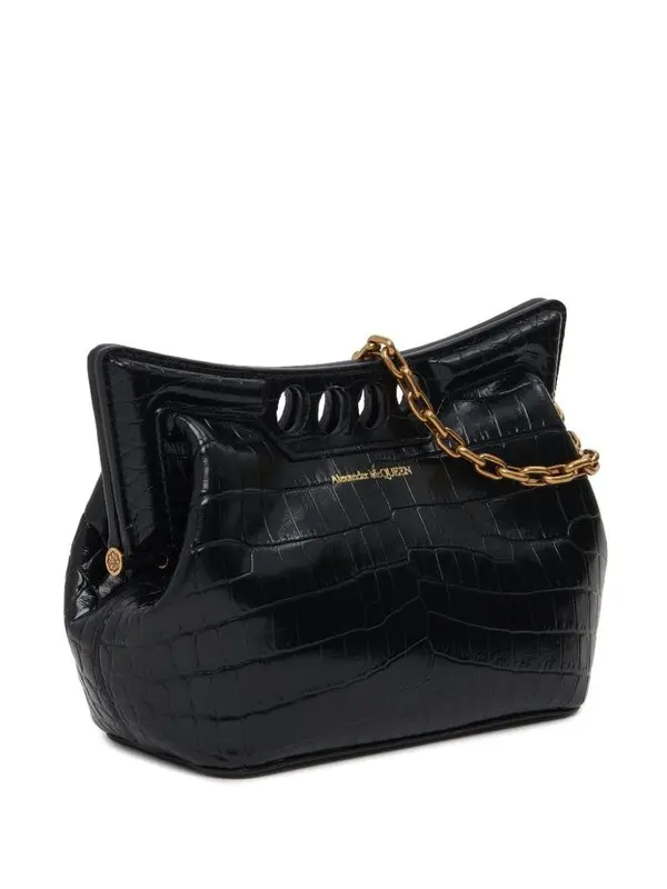 Alexander McQueen Mini The Peak Shoulder Bag - Black