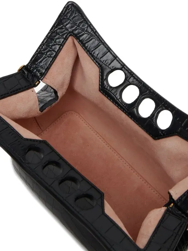 Alexander McQueen Mini The Peak Shoulder Bag - Black