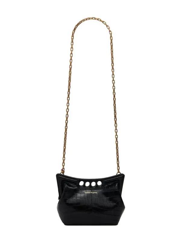Alexander Mcqueen Mini The Peak Shoulder Bag - Black