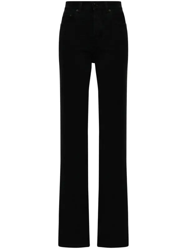 Saint Laurent High-rise Straight Jeans - Black