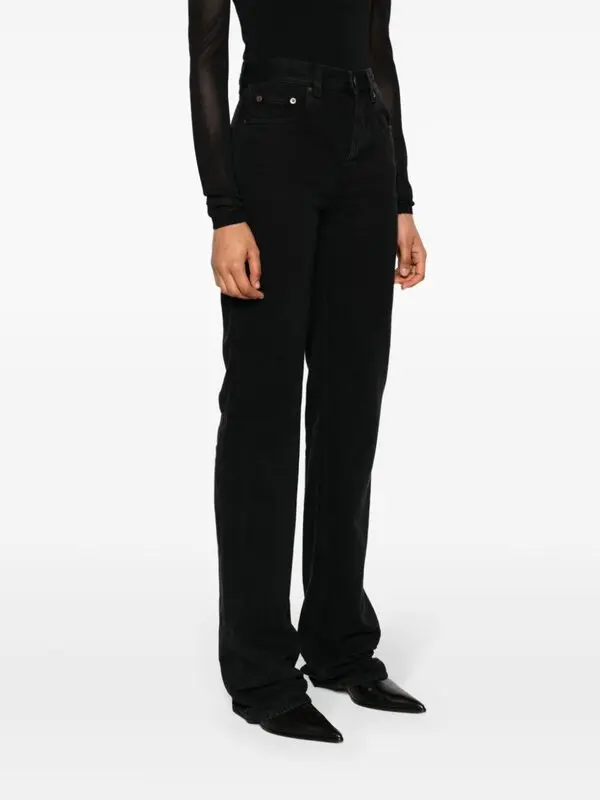 Saint Laurent High-rise Straight Jeans - Black