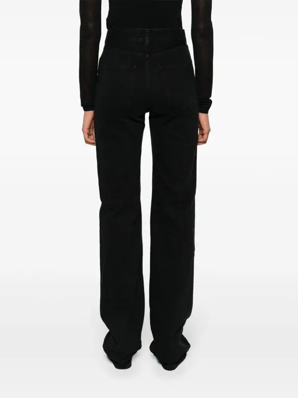 Saint Laurent High-rise Straight Jeans - Black
