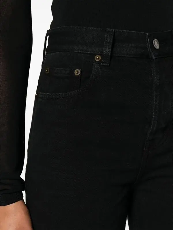 Saint Laurent High-rise Straight Jeans - Black