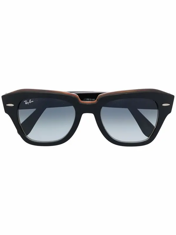 Ray-ban State Street Square-frame Sunglasses - Black