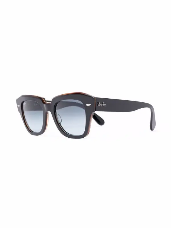 Ray-ban State Street Square-frame Sunglasses - Black
