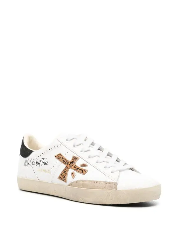 Premiata Stevend Crinkled Leather Sneakers