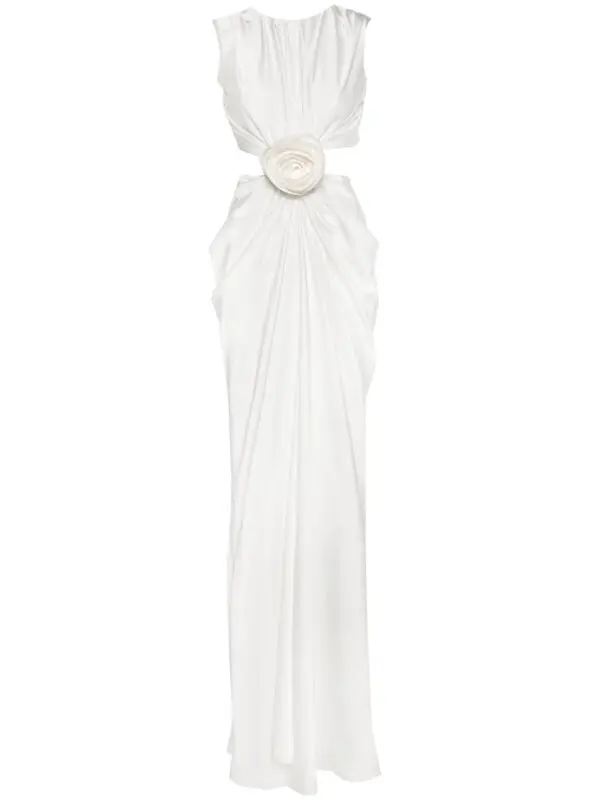 ANA RADU Floral-appliqué Maxi Dress