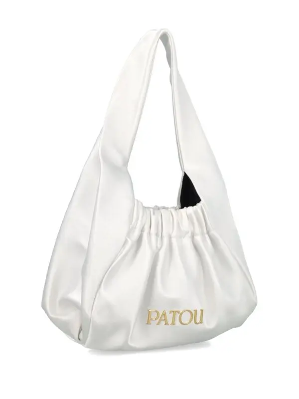 PATOU Le Biscuit Satin Shoulder Bag - White