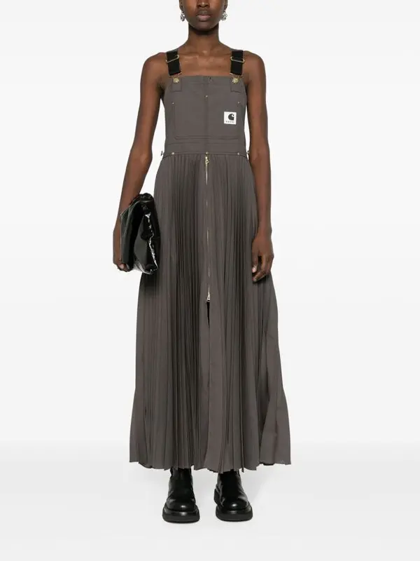 Sacai X Carhartt Wip Suiting Bonding Dress - Green | Editorialist