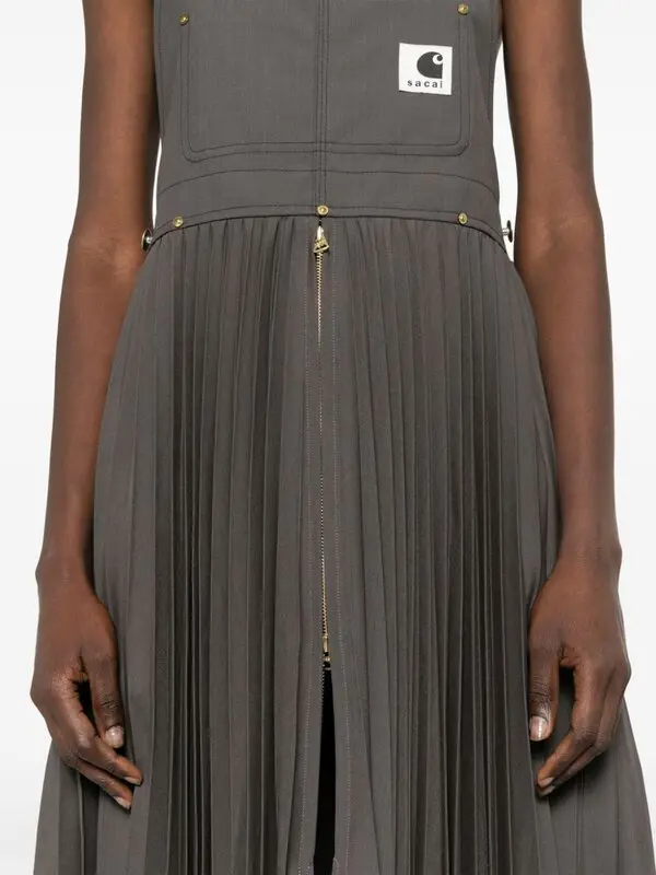 Sacai X Carhartt Wip Suiting Bonding Dress - Green | Editorialist