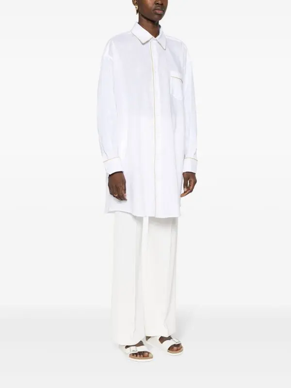 Fabiana Filippi Contrast-trim Linen Shirt