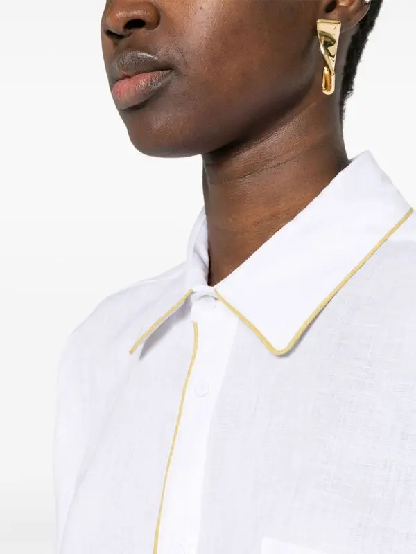 Fabiana Filippi Contrast-trim Linen Shirt