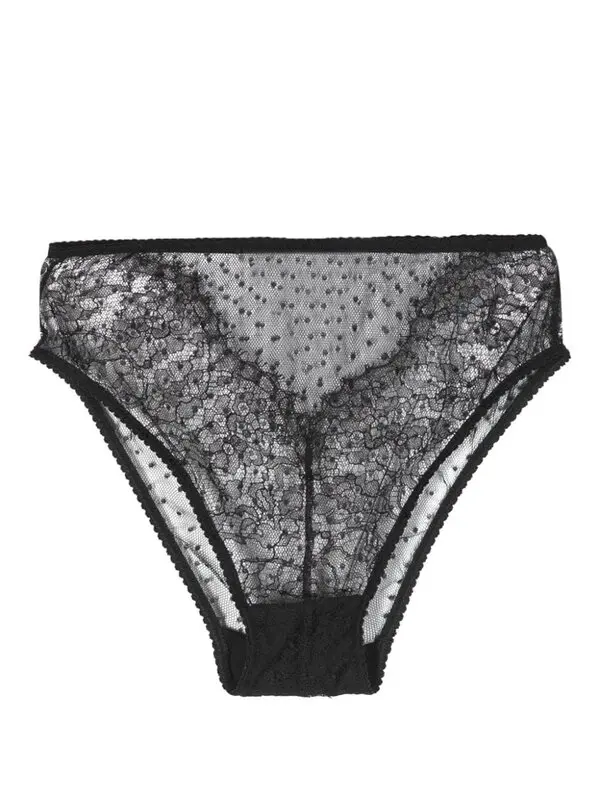 Dolce & Gabbana Point D'esprit Sheer Briefs - Black