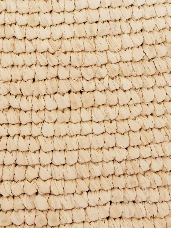Rabanne Logo-embroidered Raffia Tote Bag