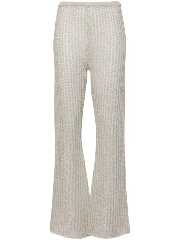 FORTE_FORTE Crochet Knit Palazzo Trousers