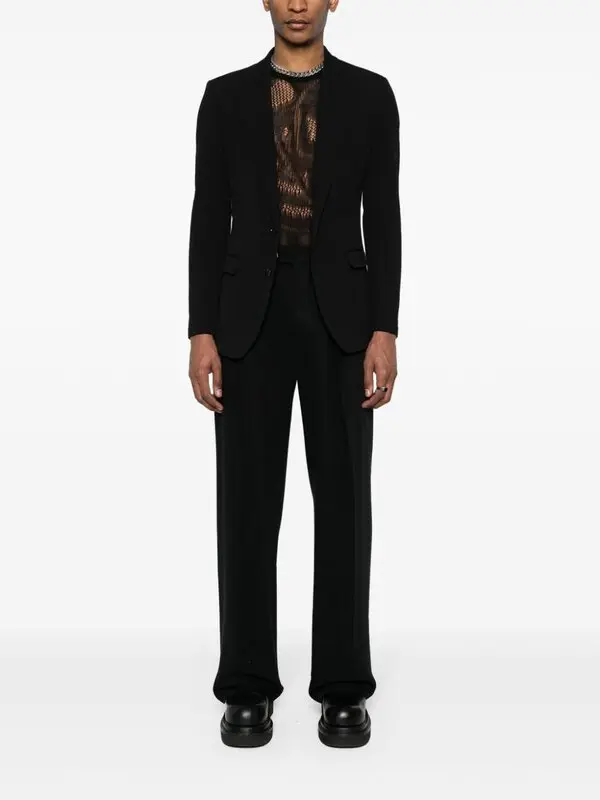 Dolce & Gabbana Single-breasted Textured Blazer - Black