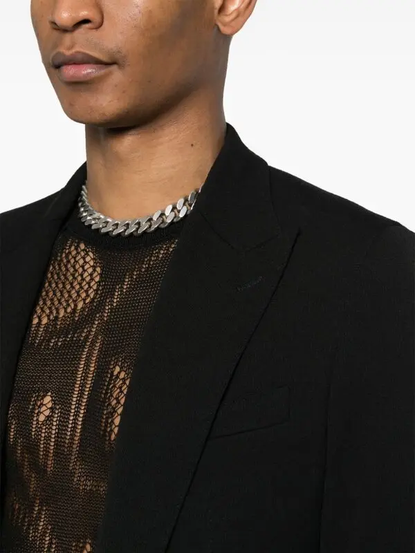 Dolce & Gabbana Single-breasted Textured Blazer - Black