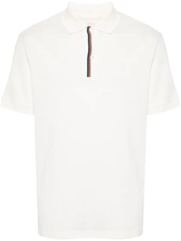 Paul Smith Signature Stripe-trim Polo Shirt - White