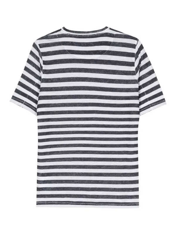 120% Lino Linen Striped T-shirt