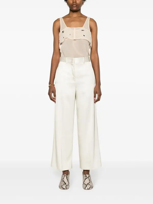 JIL SANDER High-rise Palazzo Trousers - Neutrals