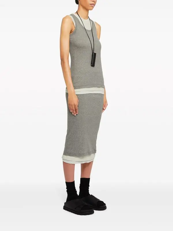 JIL SANDER Layered Tank Top - Grey