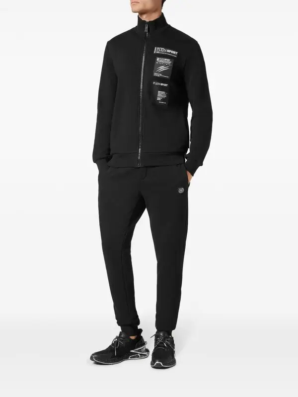 PLEIN SPORT Logo-appliqué Track Jacket - Black