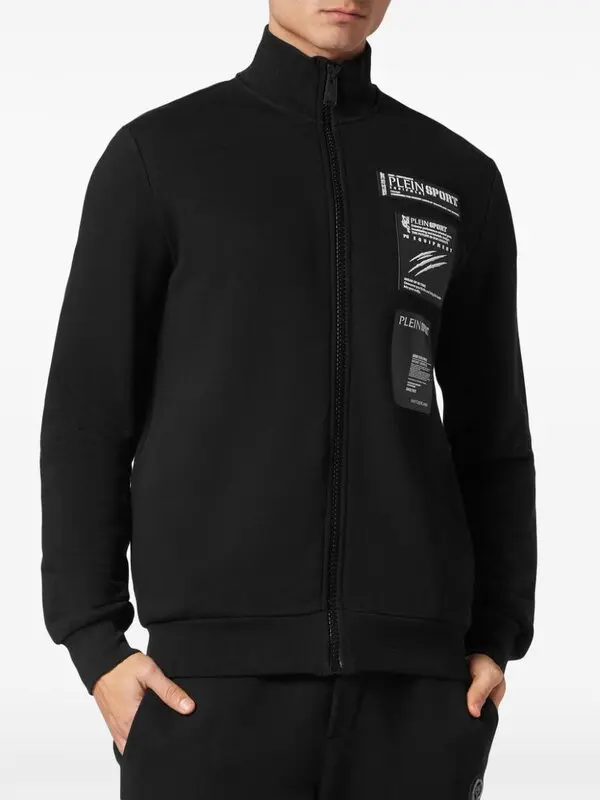 PLEIN SPORT Logo-appliqué Track Jacket - Black