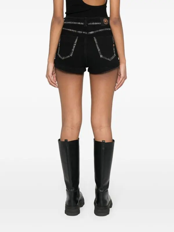 Versace Logo Denim Shorts