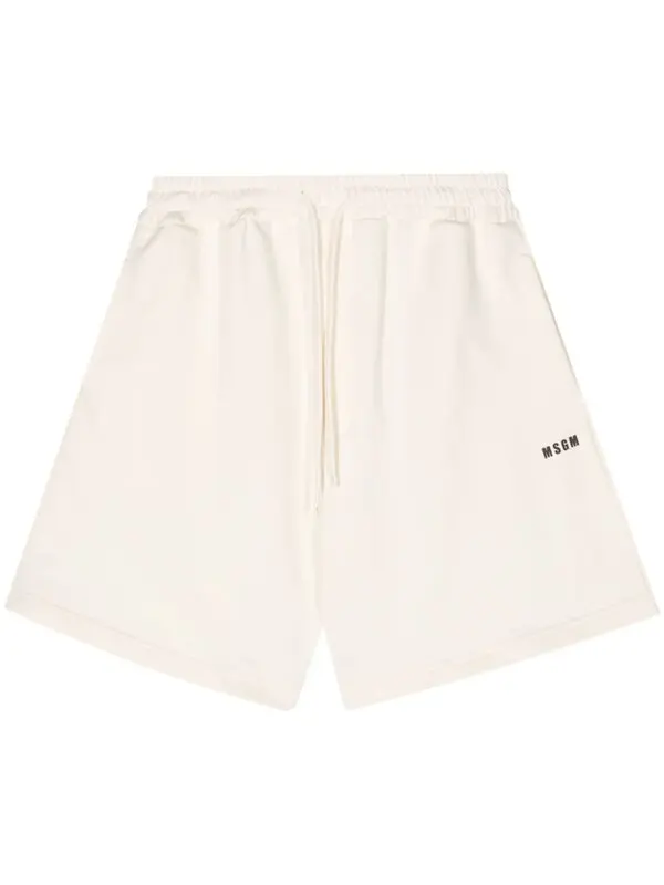 MSGM Logo-print Cotton Track Shorts