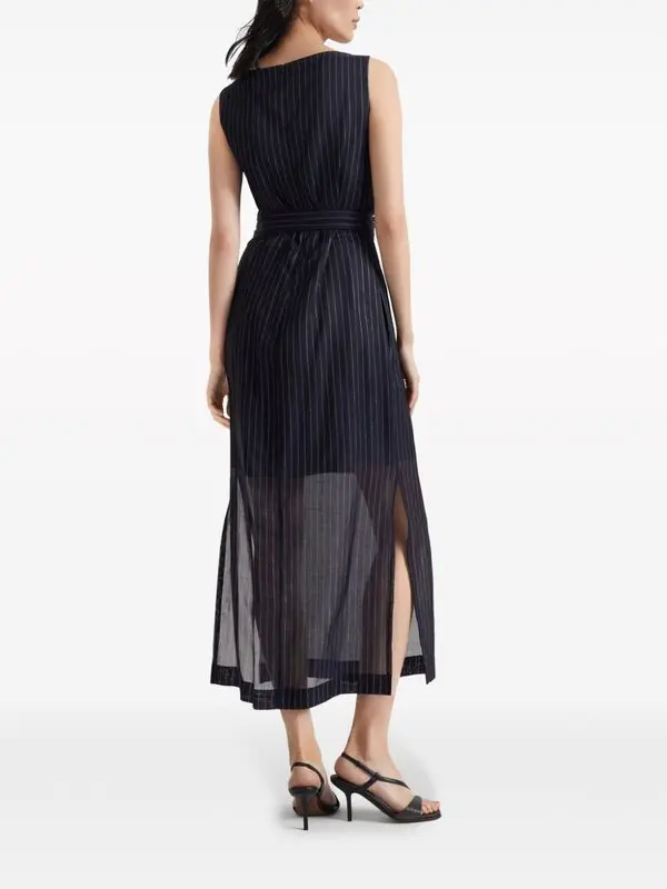 Brunello Cucinelli Pinstriped Midi Dress