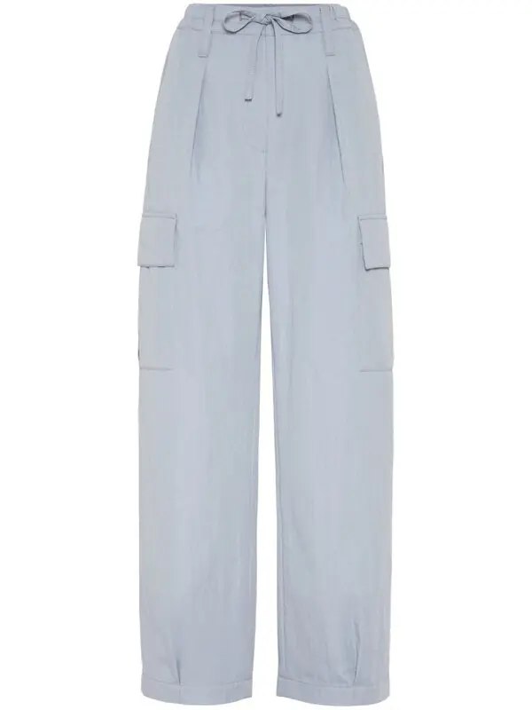 Brunello Cucinelli Straight-leg Cargo Trousers - Neutrals