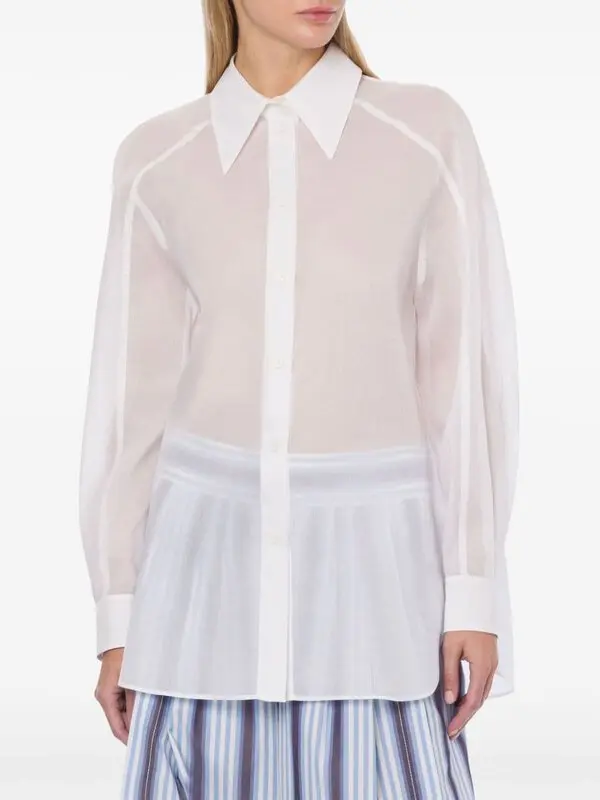 Alberta Ferretti Semi-sheer Cotton Shirt