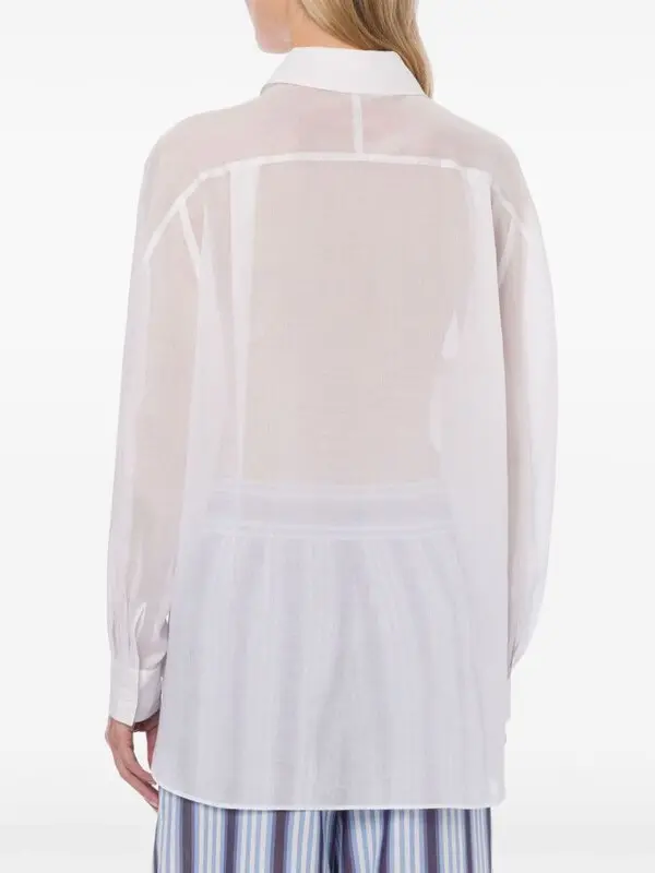 Alberta Ferretti Semi-sheer Cotton Shirt
