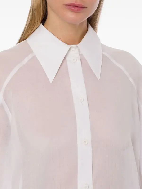Alberta Ferretti Semi-sheer Cotton Shirt