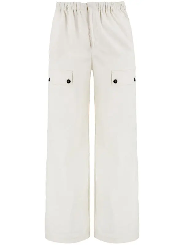 FERRAGAMO Wide-leg Linen Trousers