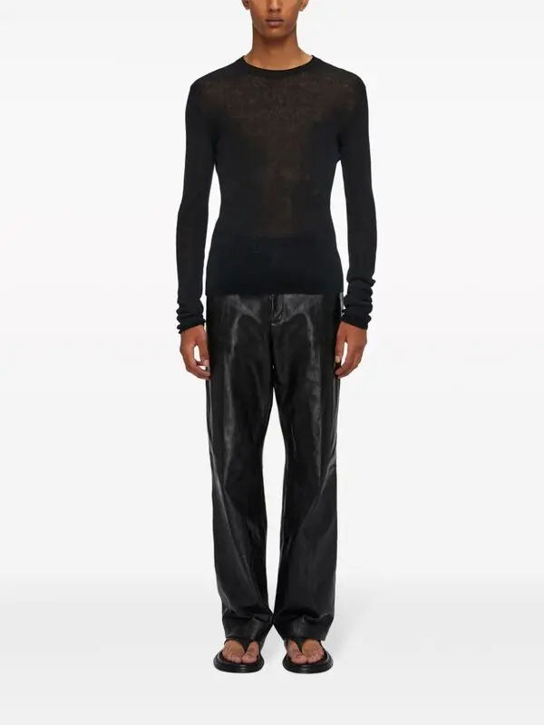 FERRAGAMO Ribbed-knit Linen Jumper