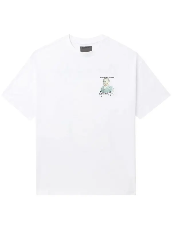 MUSIUM DIV. Graphic-print Cotton-blend T-shirt - White