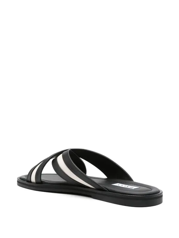 Bally Glide Leather Sandals - Black