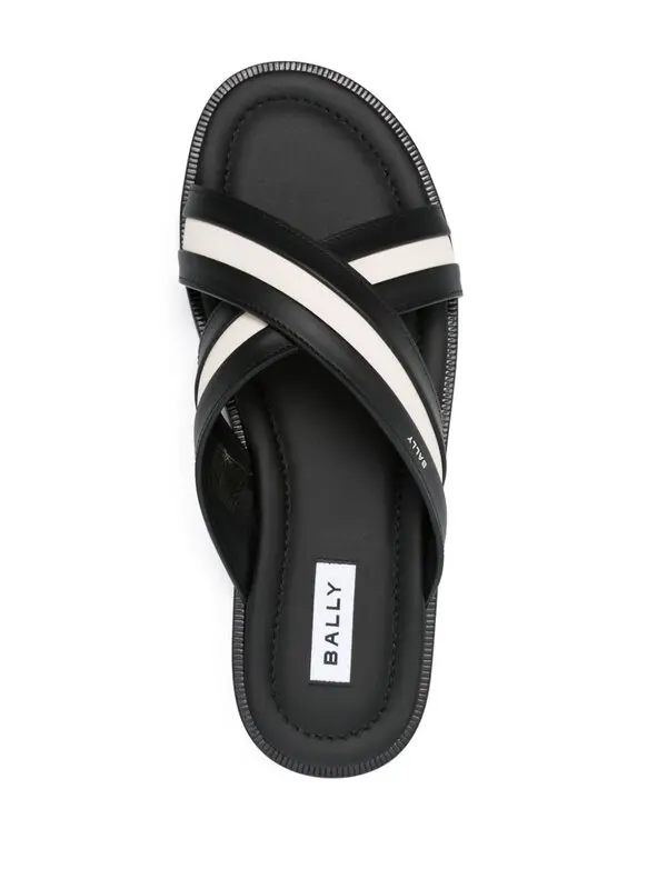 Bally Glide Leather Sandals - Black