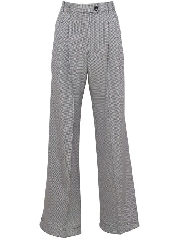 FLEUR DU MAL Houndstooth-pattern Trousers