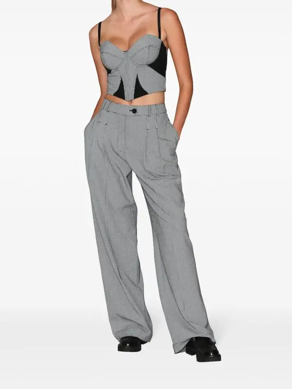FLEUR DU MAL Houndstooth-pattern Trousers