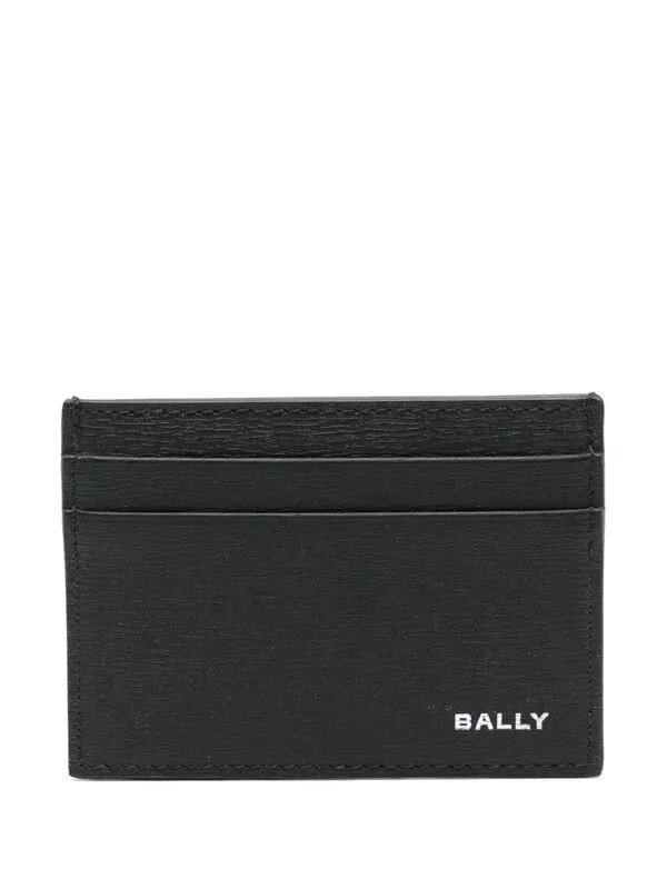 Bally Debossed-logo Leather Card Holder - Black