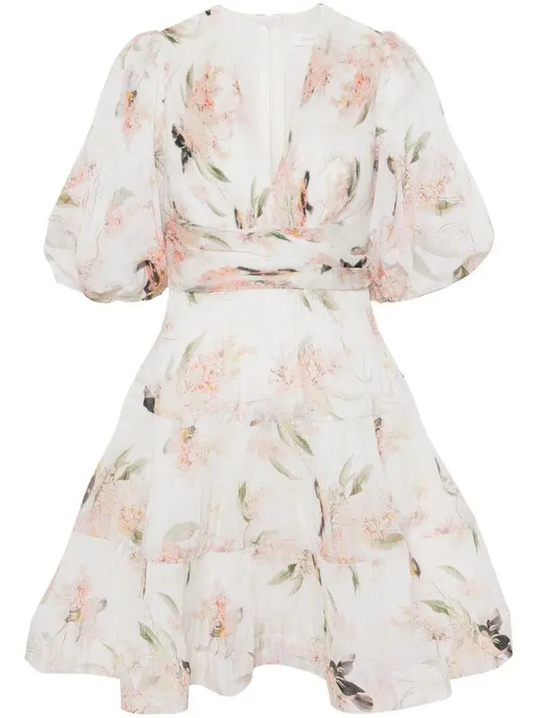 Zimmermann Pleated Midi Dress - Neutrals