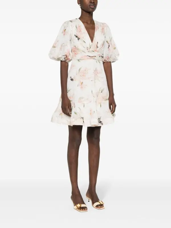 Zimmermann Pleated Midi Dress - Neutrals