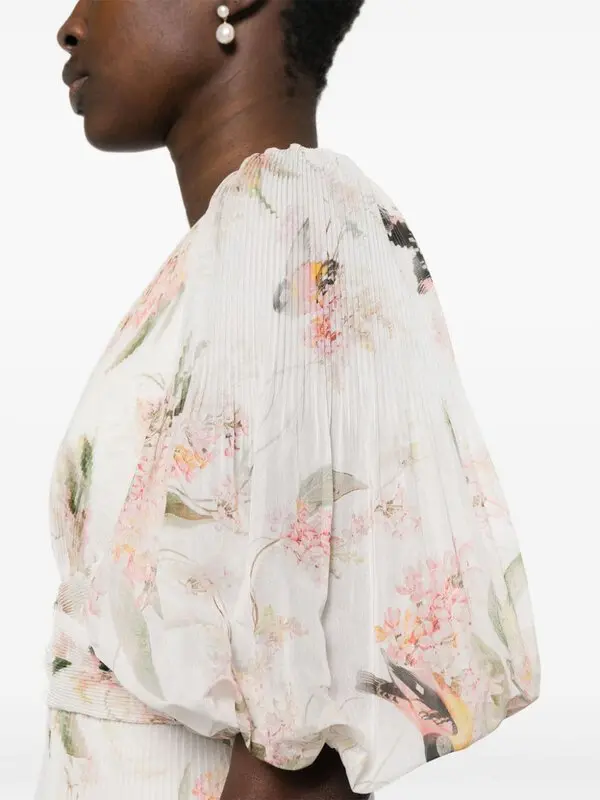 Zimmermann Pleated Midi Dress - Neutrals