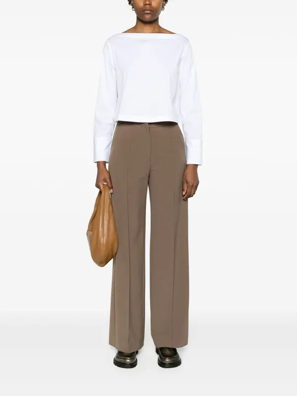 Theory Boat-neck Poplin Blouse