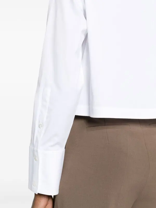 Theory Boat-neck Poplin Blouse